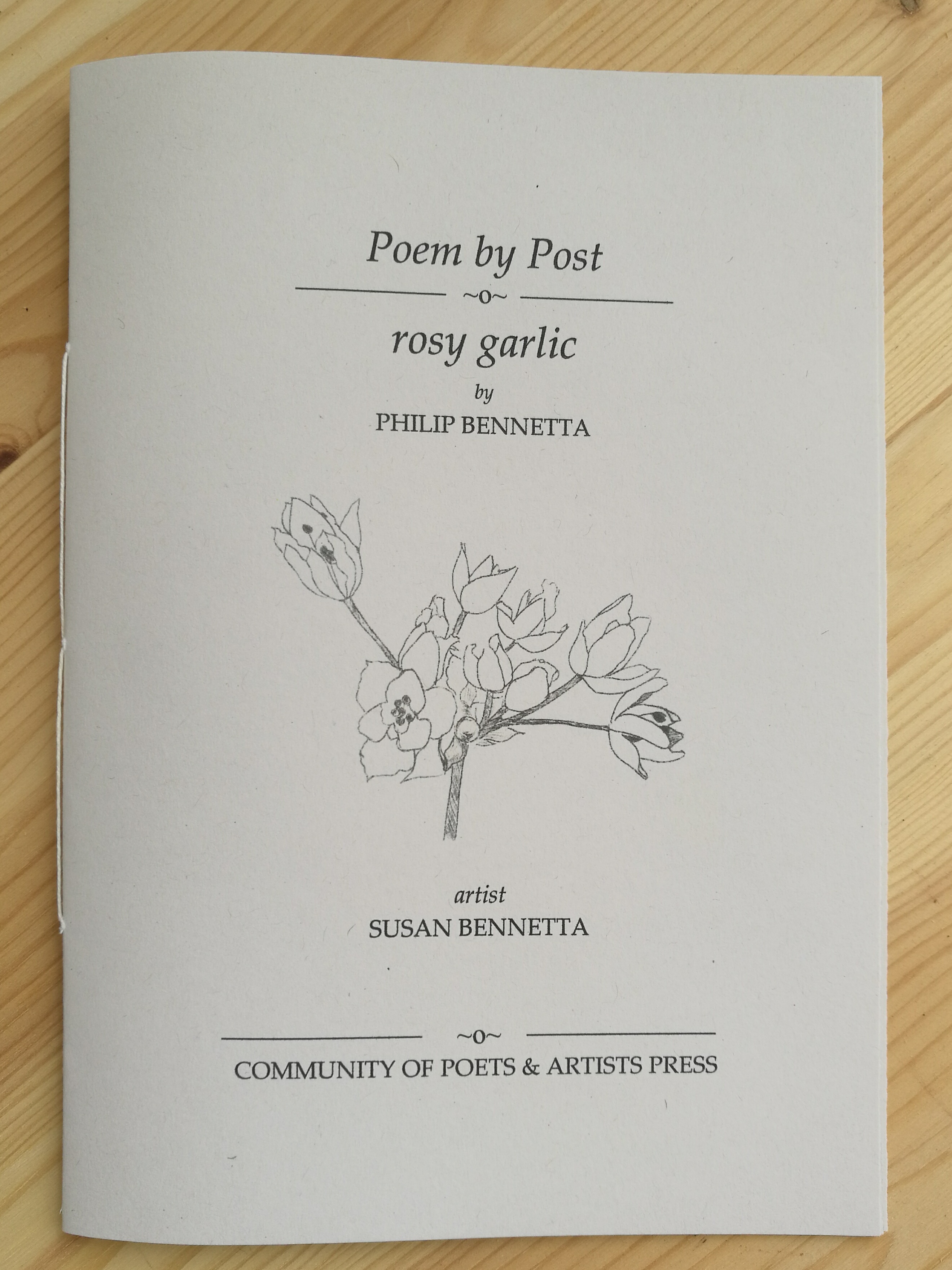 ‘Rosy Garlic’ a new poem by post | philip bennetta